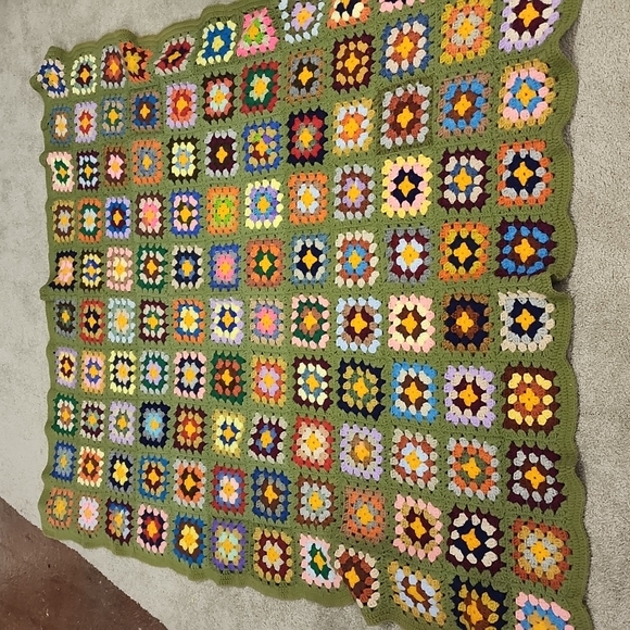 hand made | Bedding | Mini Rainbow Garden Mini Unique Granny Square ...